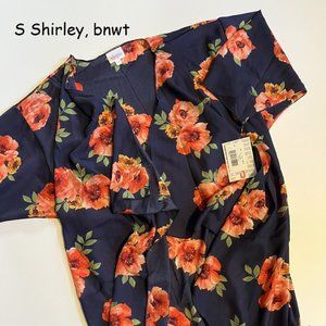 LuLaRoe | Swim | Small Lularoe Shirley Kimono Cover Up Navy With Big ...